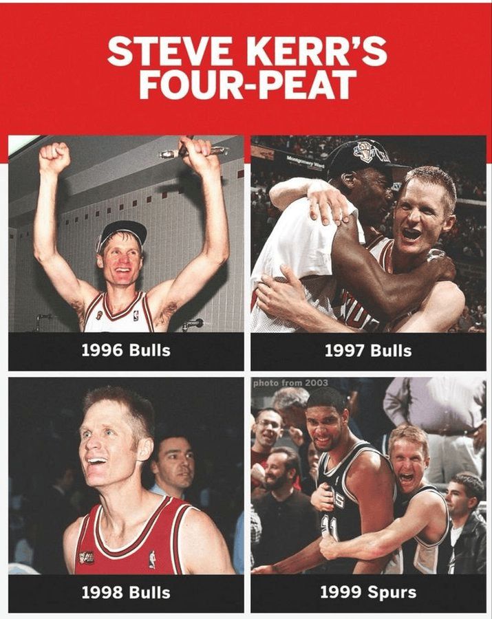 后无来者？史蒂夫-科尔曾在96-99年连续四年夺得NBA总冠军 NGA玩家社区