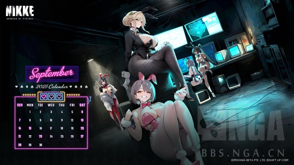 Nikke官推发布9月份壁纸 官方剧透露姬逆兔女郎造型 NGA玩家社区