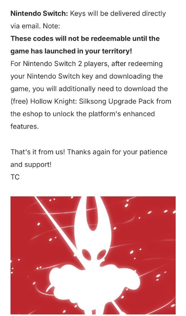 Team Cherry确认《空洞骑士 丝之歌》的Switch 版可以免费升级至Switch 2版。 NGA玩家社区