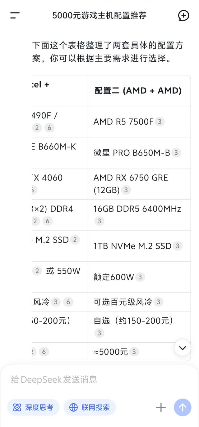 deepseek推荐的配置大佬看看能行吗？ NGA玩家社区