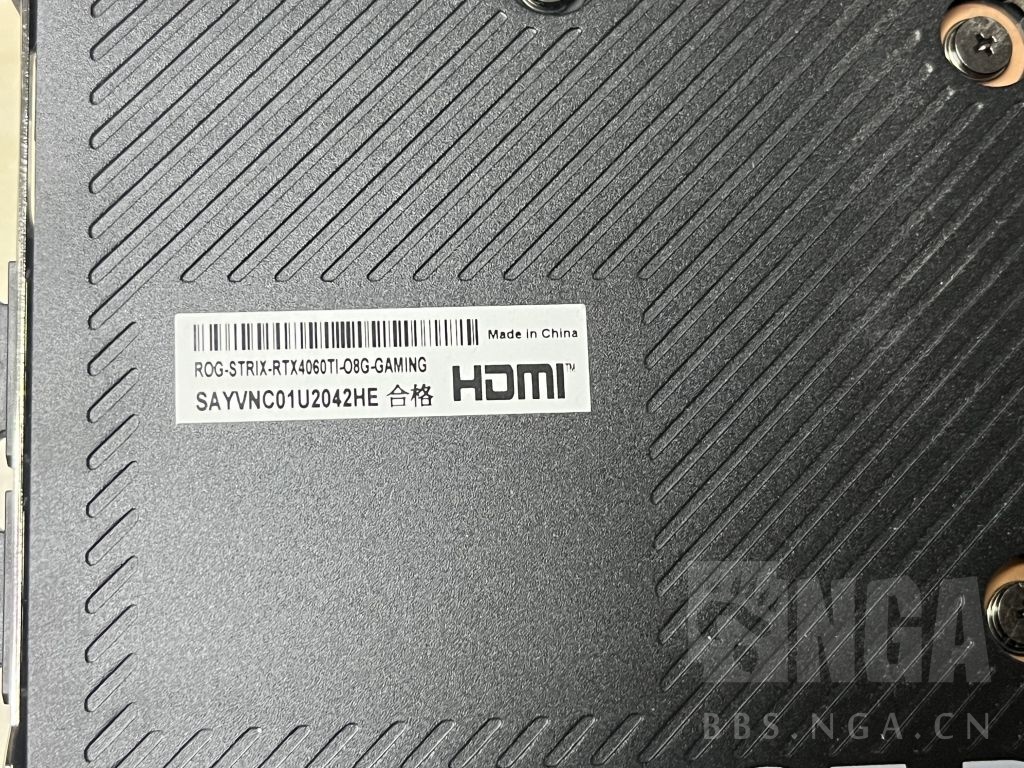 出一张ROG猛禽4060Ti O8G显存 显卡 NGA玩家社区