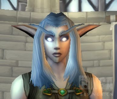 MOP怀旧服和正式服暗夜女白发无面纹对比 178