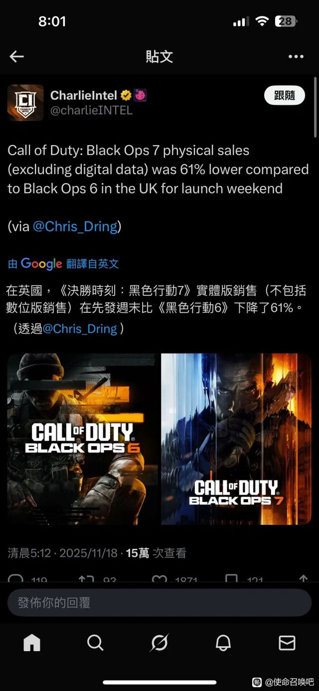 cod22销量基本确定已喜提路边一条 NGA玩家社区