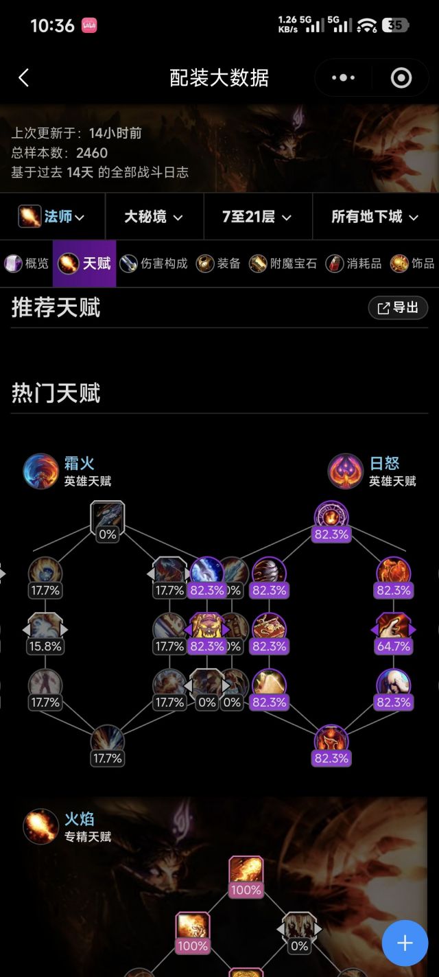 wcl小程序不能倒出来天赋代码了 178