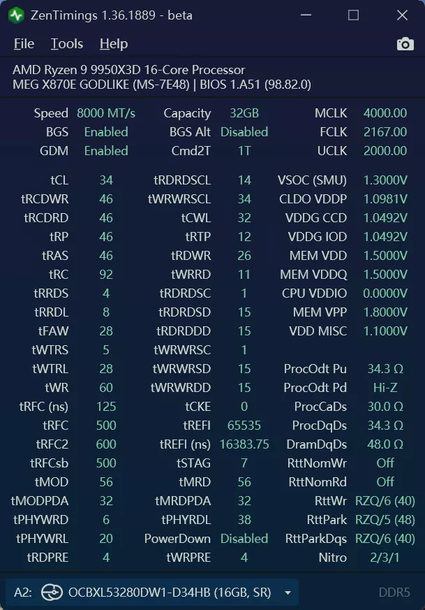 FCLK超频得降SOC电压，以及双CCD的9000系CPU+内存异步模式下在不同FCLK频率下的内存性能简单分享 178